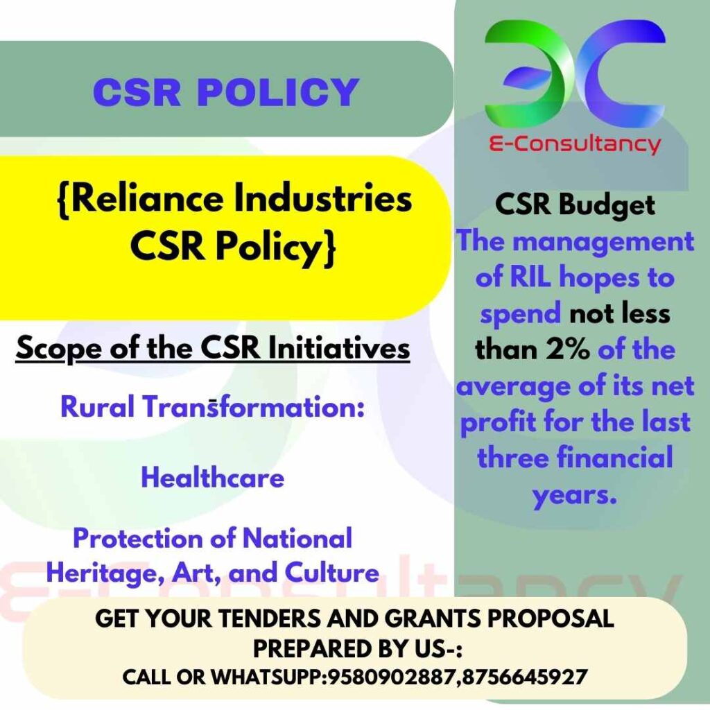 Reliance Industries CSR Policy - E-Consultancy