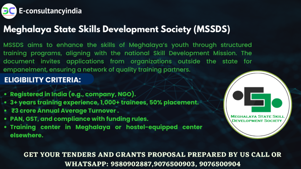 Empanelment of Skill Development Training Partners in Meghalaya